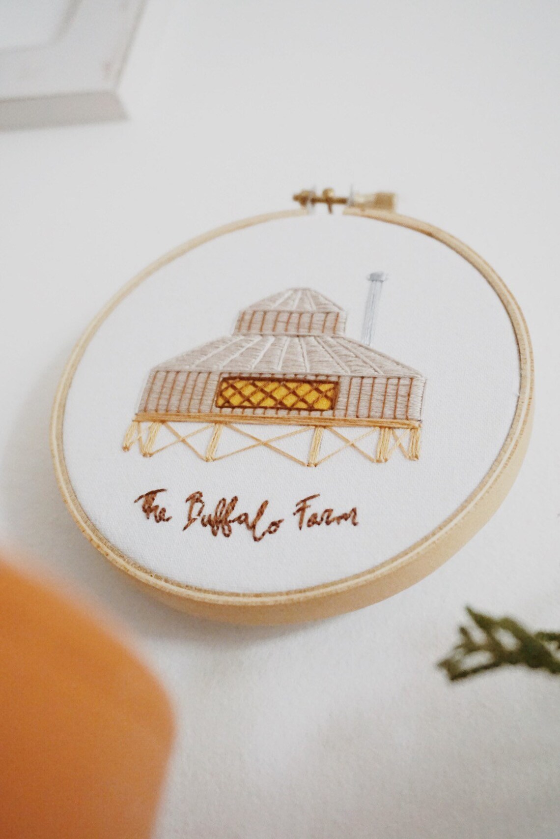 Hand Embroidery PDF Pattern | 4 Inch Yurt Embroidery Intermediate ...