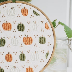 Pumpkin Embroidery Pattern, Fall Embroidery PDF, Autumn Embroidery PDF ...