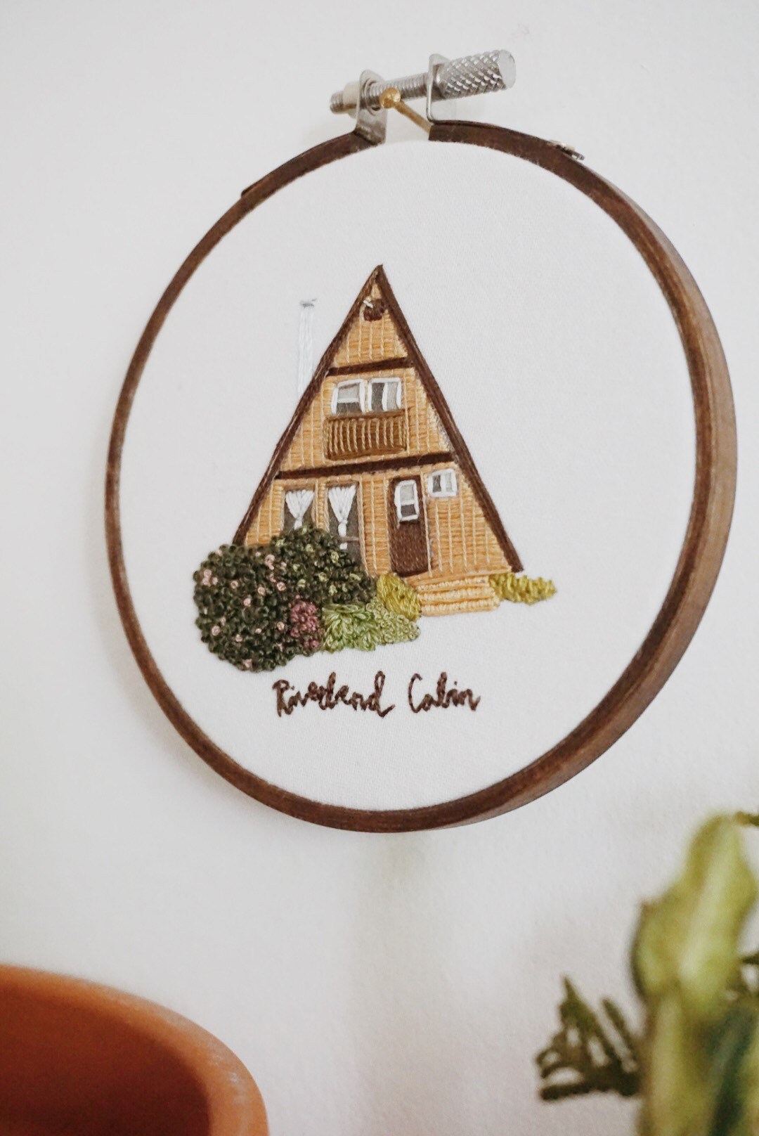 A-Frame Cabin Embroidery PDF Pattern 4 inch Riverbend Cabin | Etsy