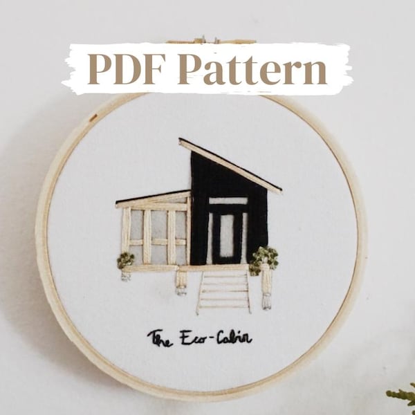 Cabin Embroidery - Etsy