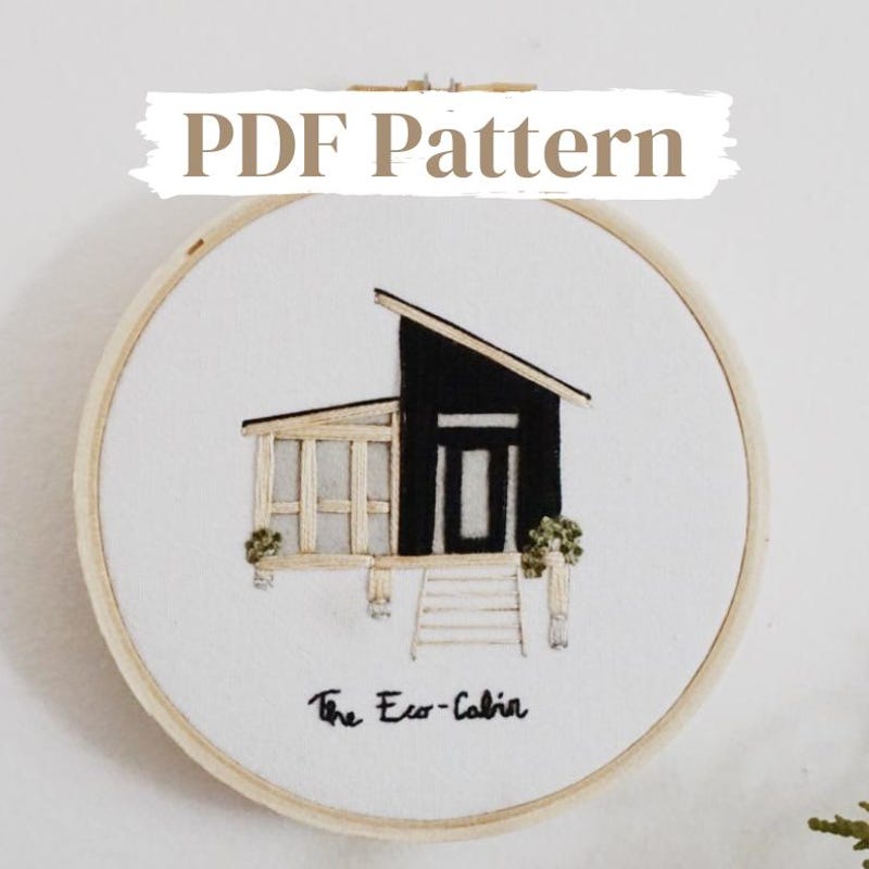 Cabin Embroidery - Etsy