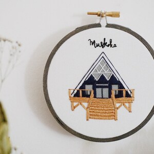 A-frame Cabin Embroidery Pattern, Hand Embroidery PDF Pattern ...