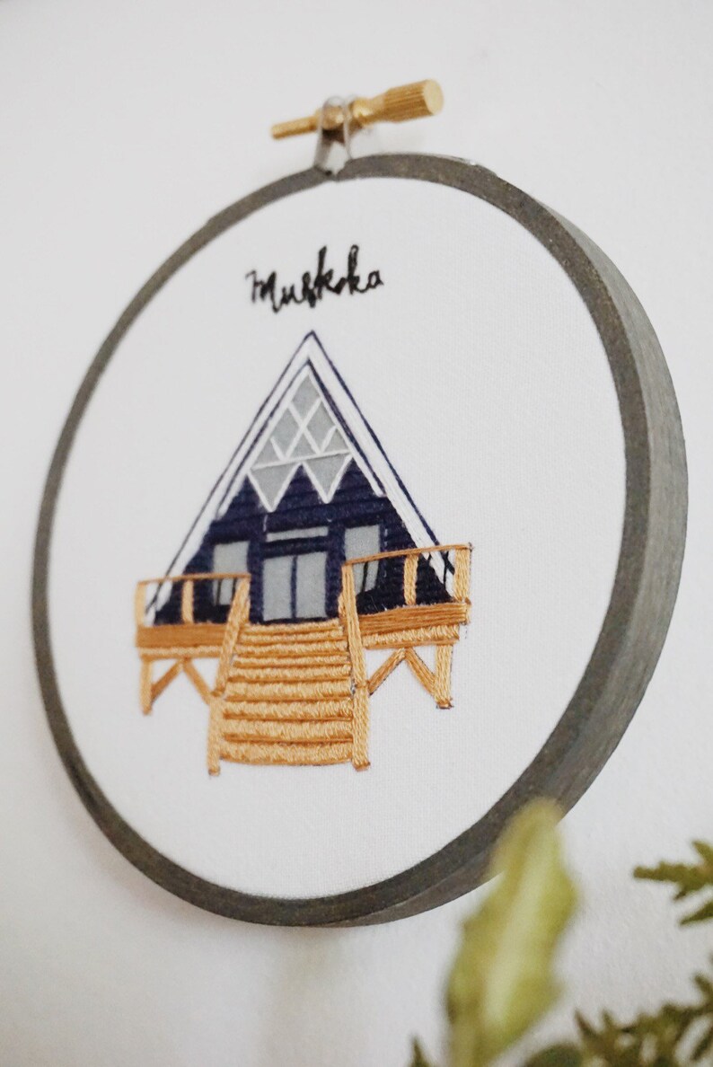A-frame Cabin Embroidery Pattern, Hand Embroidery PDF Pattern ...