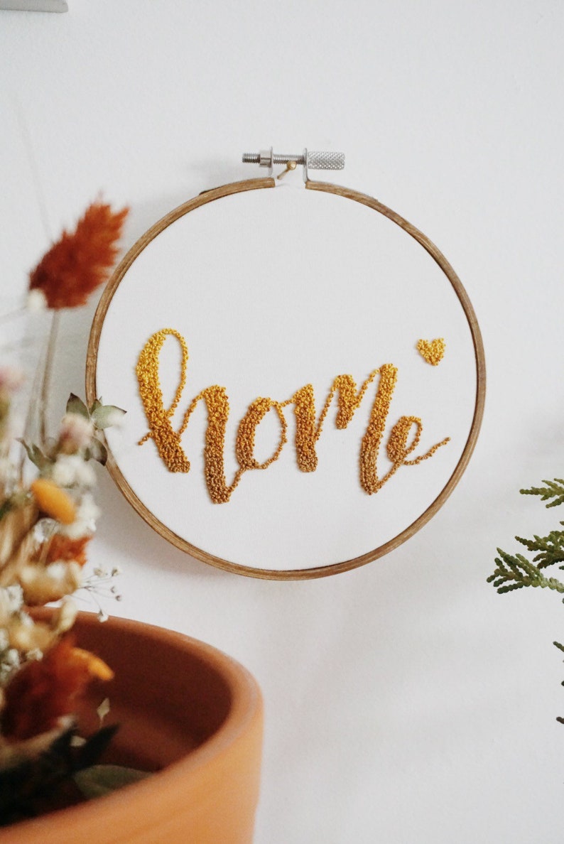 Home Embroidery Pattern | Housewarming Embroidery Hoop | Beginner ...