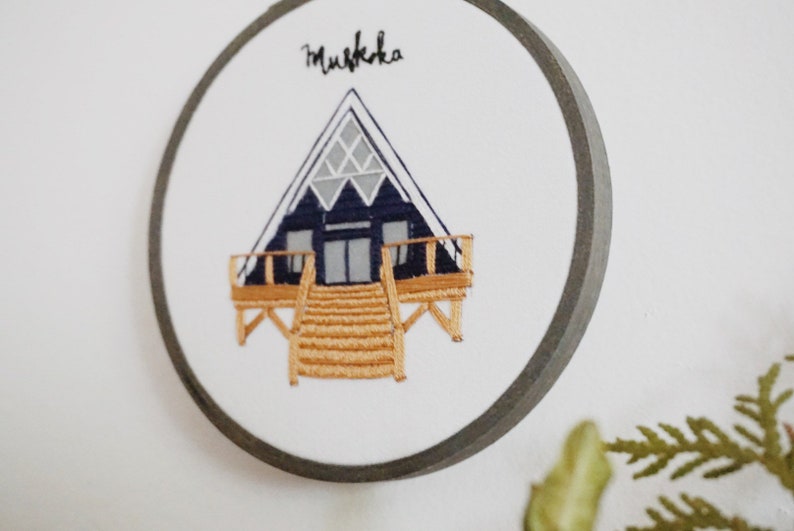 A-frame Cabin Embroidery Pattern, Hand Embroidery PDF Pattern ...