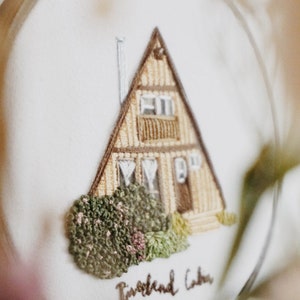 A-frame Cabin Embroidery PDF Pattern | 4 Inch Hand Embroidery Pattern ...
