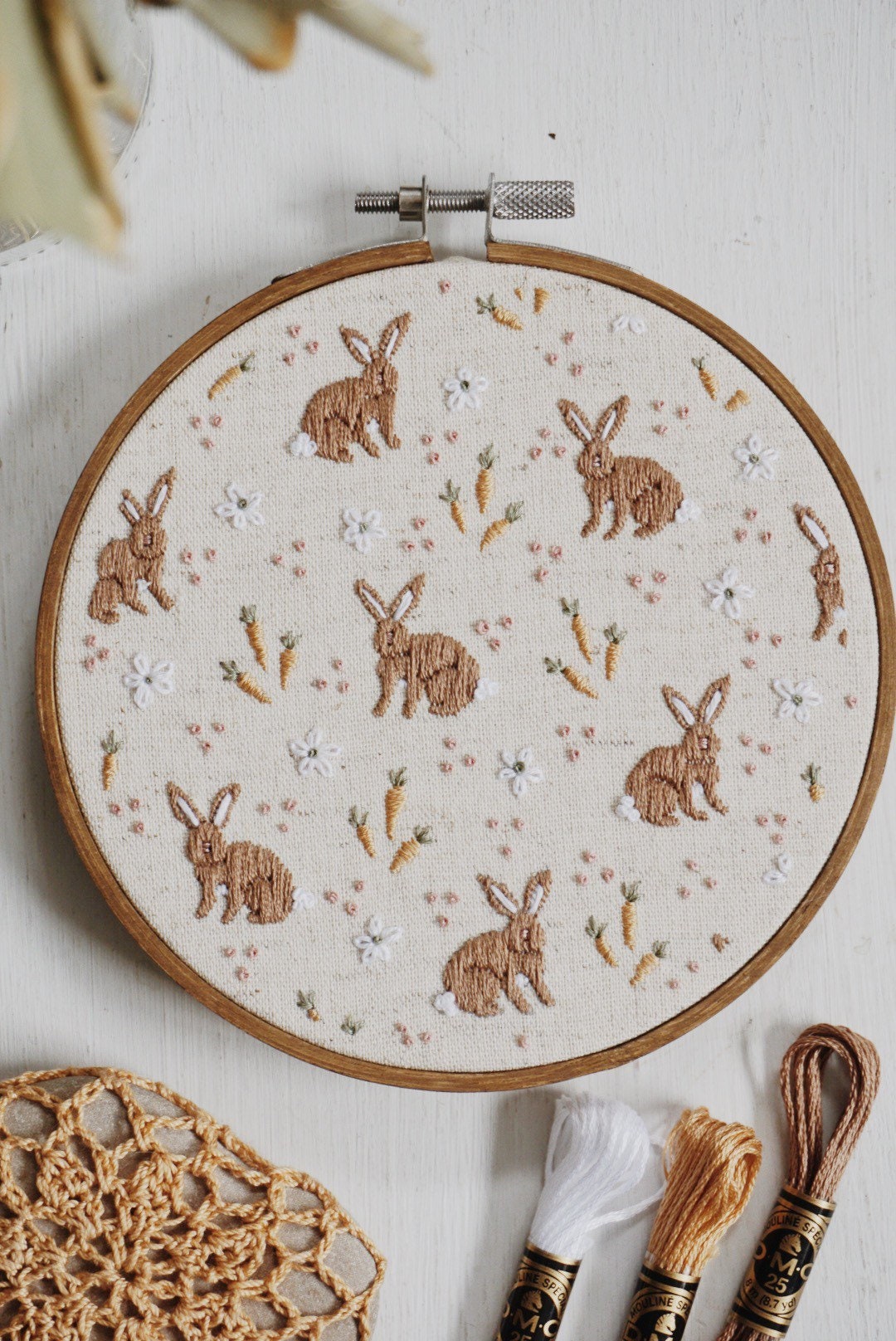 Easter Embroidery Pattern Bunny Rabbit Embroidery Spring | Etsy