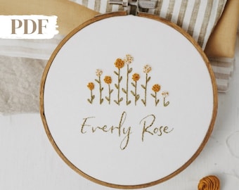 Pattern Custom Name Hand Embroidery - Etsy