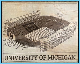 University of Michigan Stadium Map - Etsy