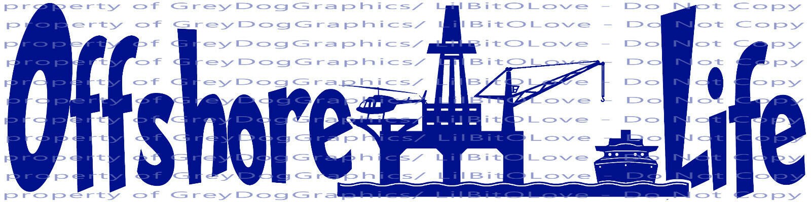 Offshore Life Oil Rig Vinyl Decal Oil Platform Sticker Petroleum ...