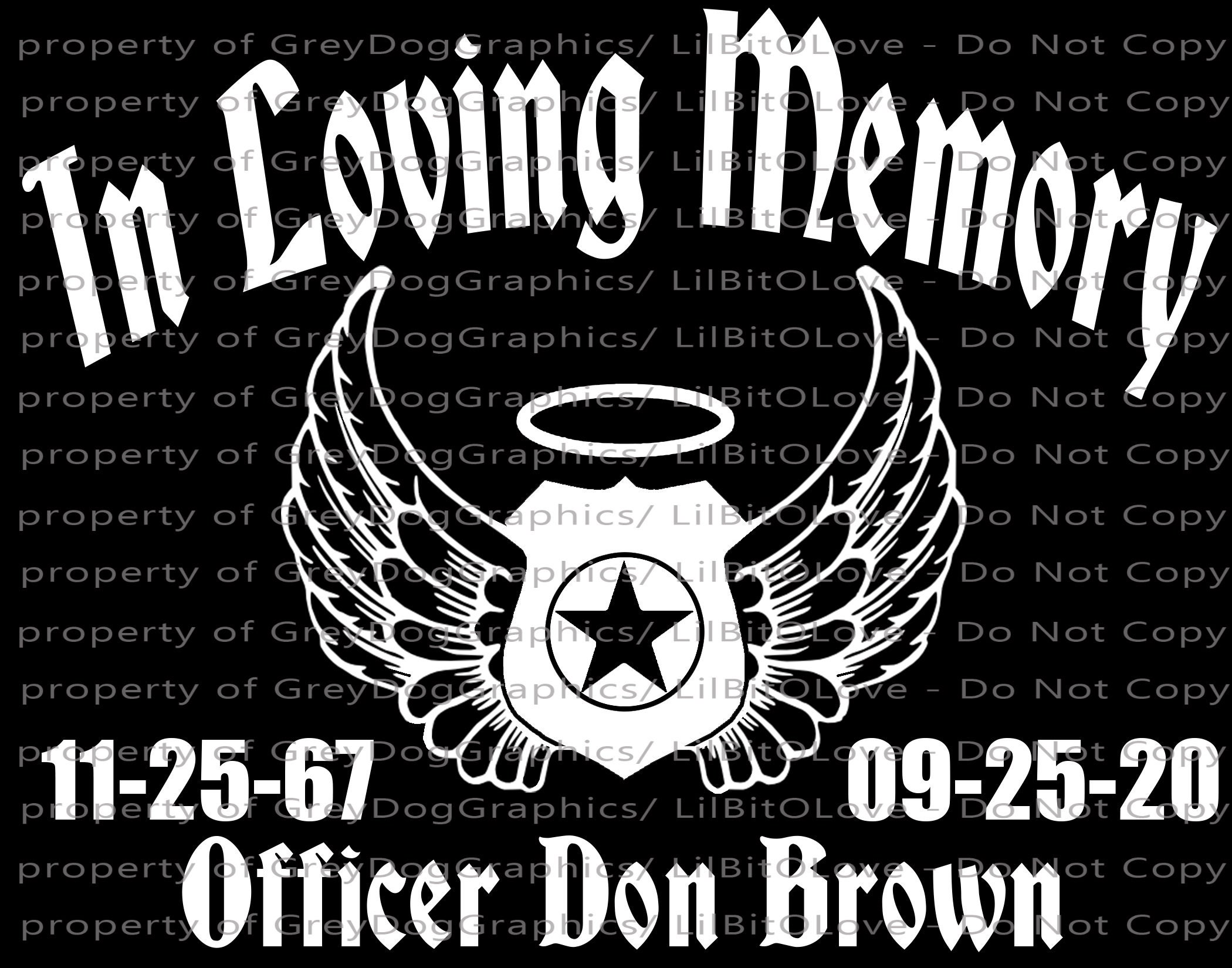 In Loving Memory Policeman Vinyl Decal Name Dates Custom - Etsy