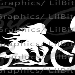 Lady Rider Biker Babe Woman Girl Female Motorcycle Vinyl Decal Bike ...