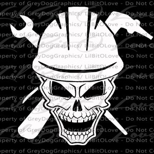Steel Worker Steel Skull Vinyl Decal Spud Wrench Torch Sticker Hardhat ...