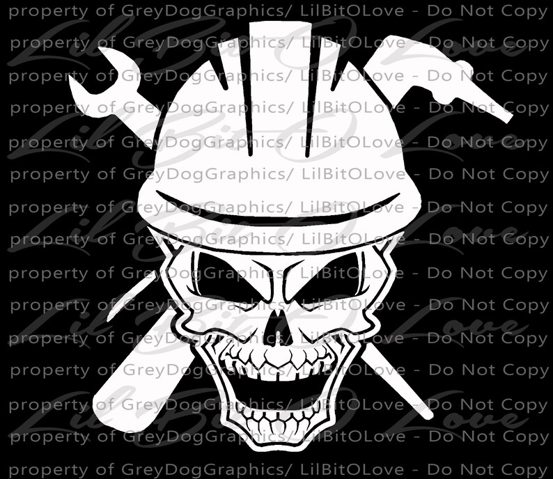 Steel Worker Steel Skull Vinyl Decal Spud Wrench Torch Sticker Hardhat ...