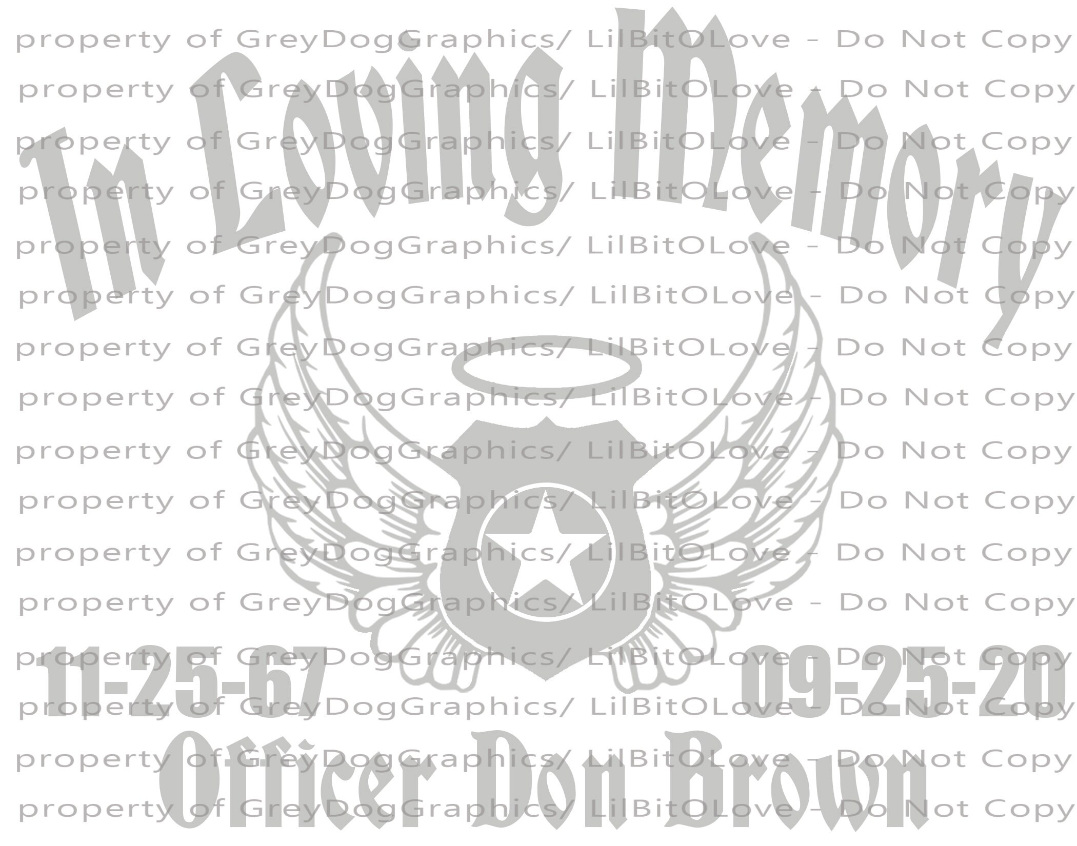 In Loving Memory Policeman Vinyl Decal Name Dates Custom - Etsy