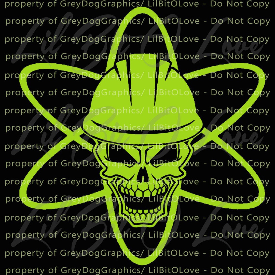 Nuke Skull Nuclear Vinyl Decal Atom Symbol Behind Sticker Power Plant ...