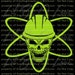 Nuke Skull Nuclear Vinyl Decal Atom Symbol Behind Sticker Power Plant ...