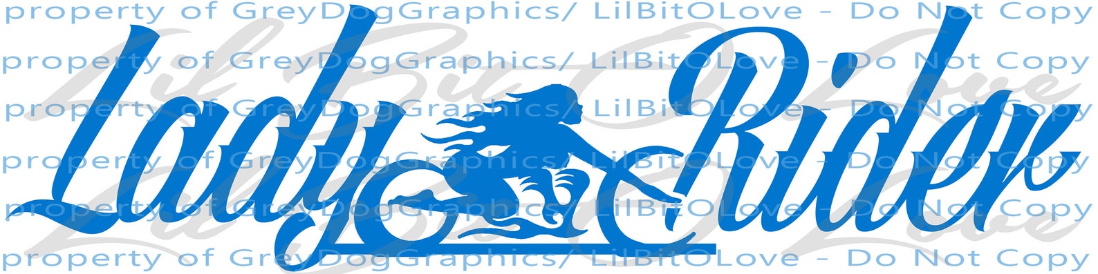 Lady Rider Biker Babe Woman Girl Female Motorcycle Vinyl Decal Bike ...