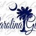 Carolina Girl Vinyl Decal Palmetto Tree Moon Carolinas Sticker South - Etsy