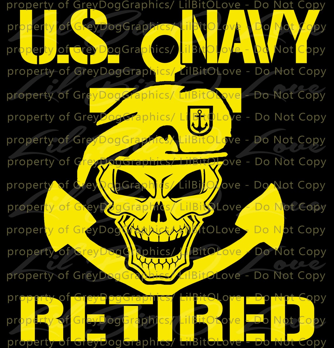Navy Skull Retired Vinyl Decal Sticker United States Navy - Etsy
