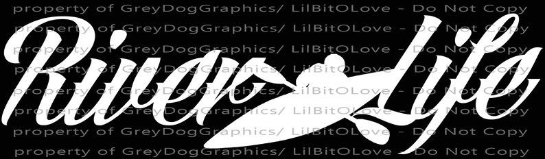 River Life Kayak Vinyl Decal Script Kayaking Yak | Etsy