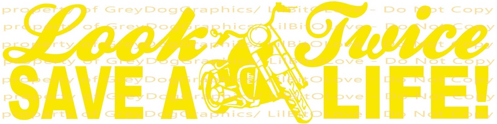 Look Twice Save a Life Vinyl Decal Motorcycle Biker Sticker - Etsy