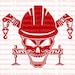 Crane Skull Construction Vinyl Decal Sticker Crane Operator Worker Site ...