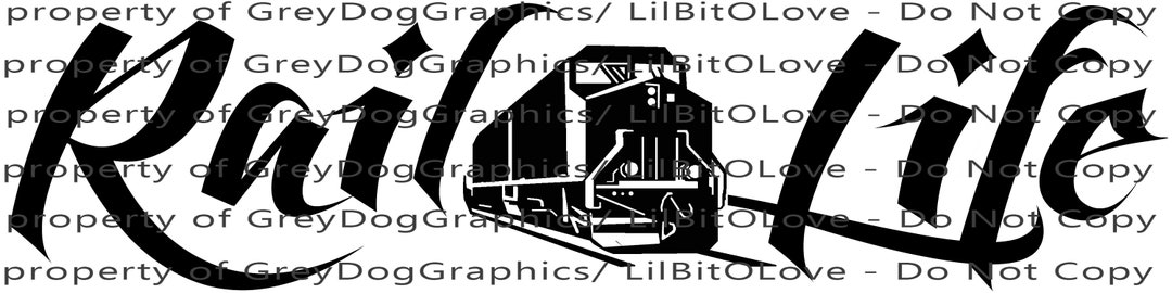 Railroad Rail Life Script Font Decal Locomotive Sticker Vinyl Decal ...