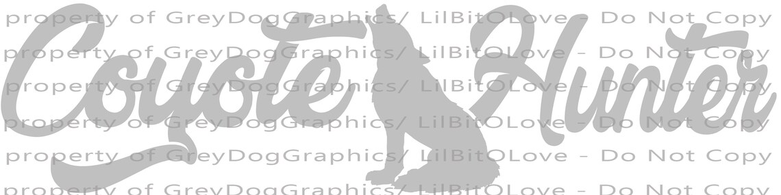 Script Version With Howling Coyote Hunter Vinyl Decal Sticker Hunting ...