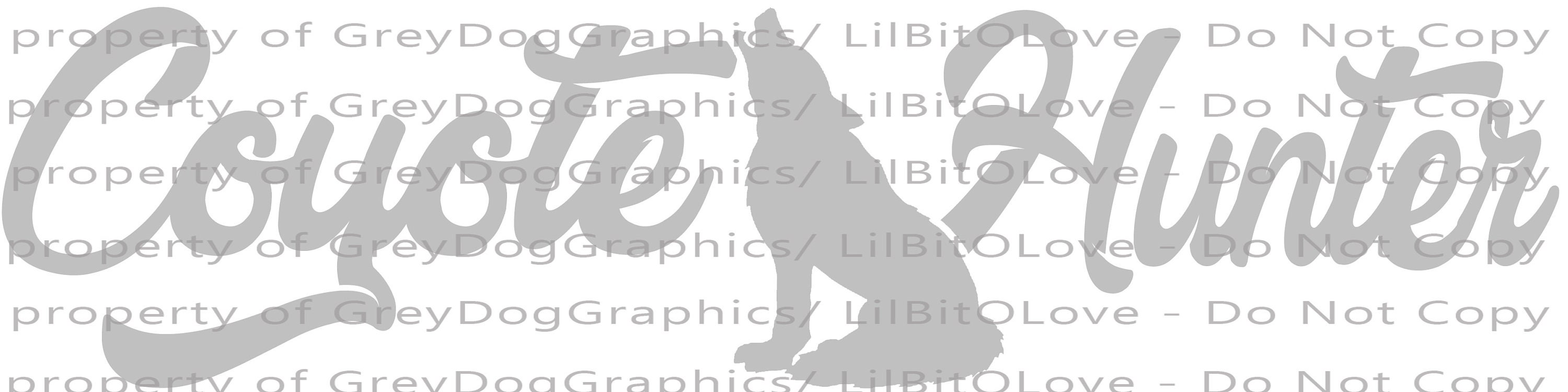 Script Version With Howling Coyote Hunter Vinyl Decal Sticker Hunting ...