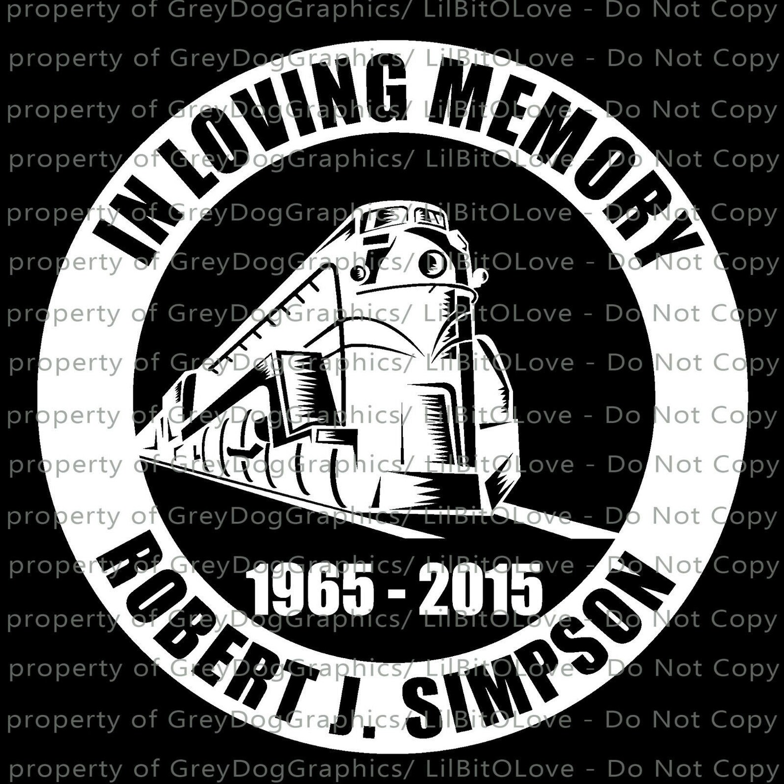 In Memory Railroad Conductor Vinyl Decal Sticker Personalize - Etsy