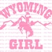 Wyoming Girl Vinyl Decal Sticker With Bucking Bronco and - Etsy