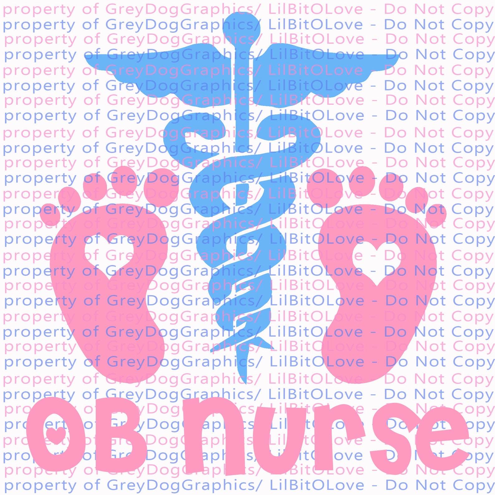 OB Nurse Vinyl Decal Sticker Nursing Babies Baby Pink and Ice - Etsy