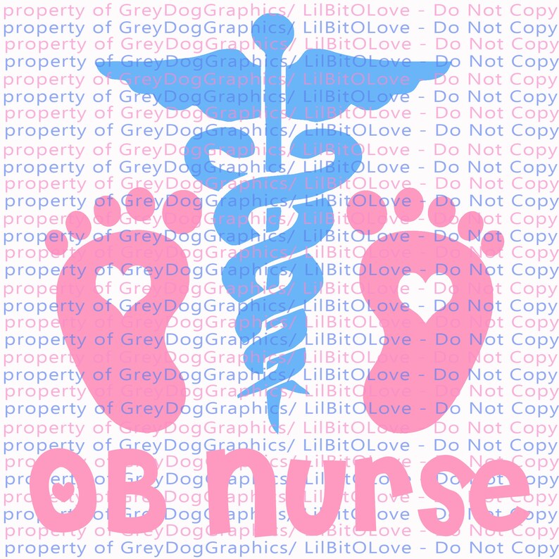 OB Nurse Vinyl Decal Sticker Nursing Babies Baby Pink and Ice - Etsy