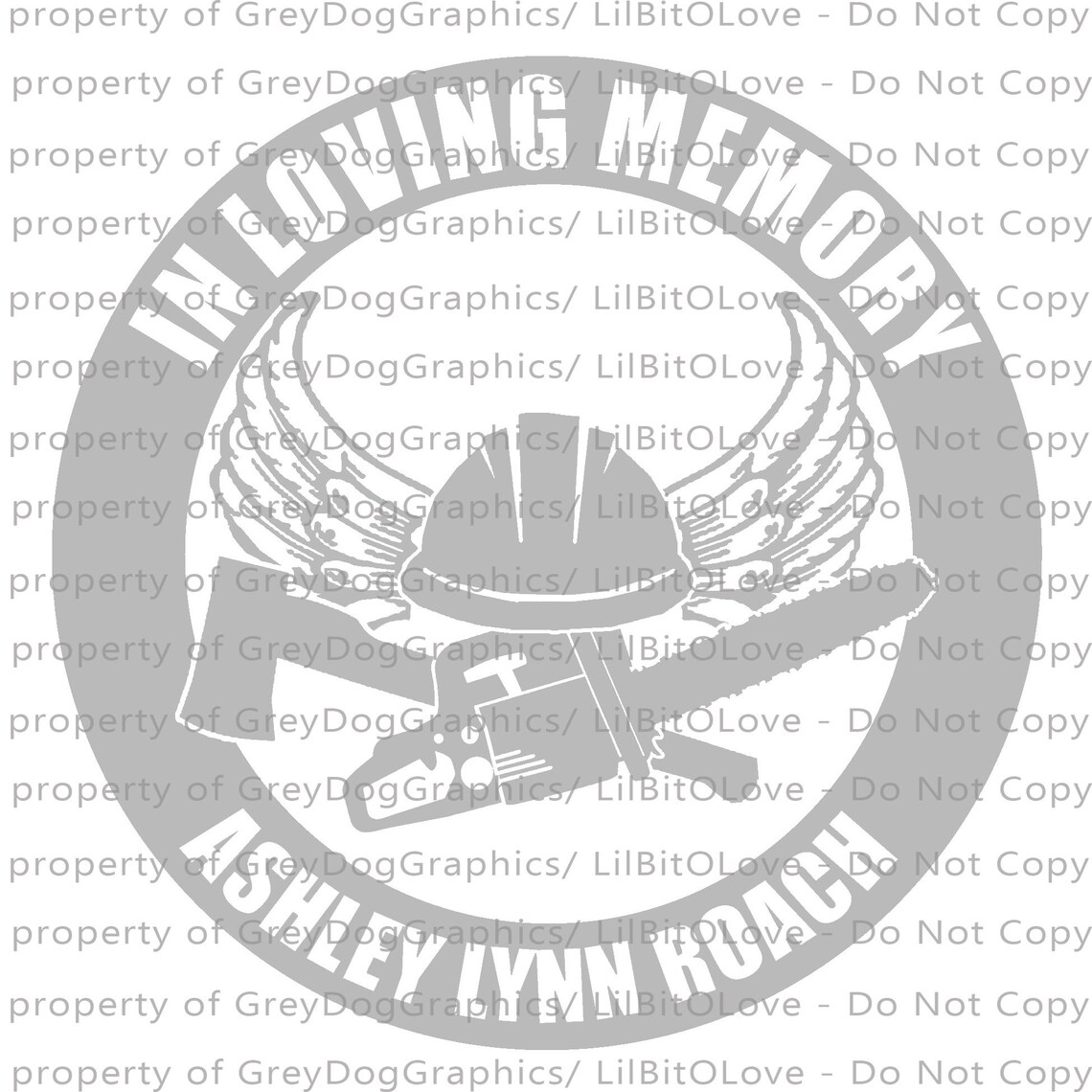 In Memory With Logger Logging Chainsaw Axe Vinyl Decal Sticker ...