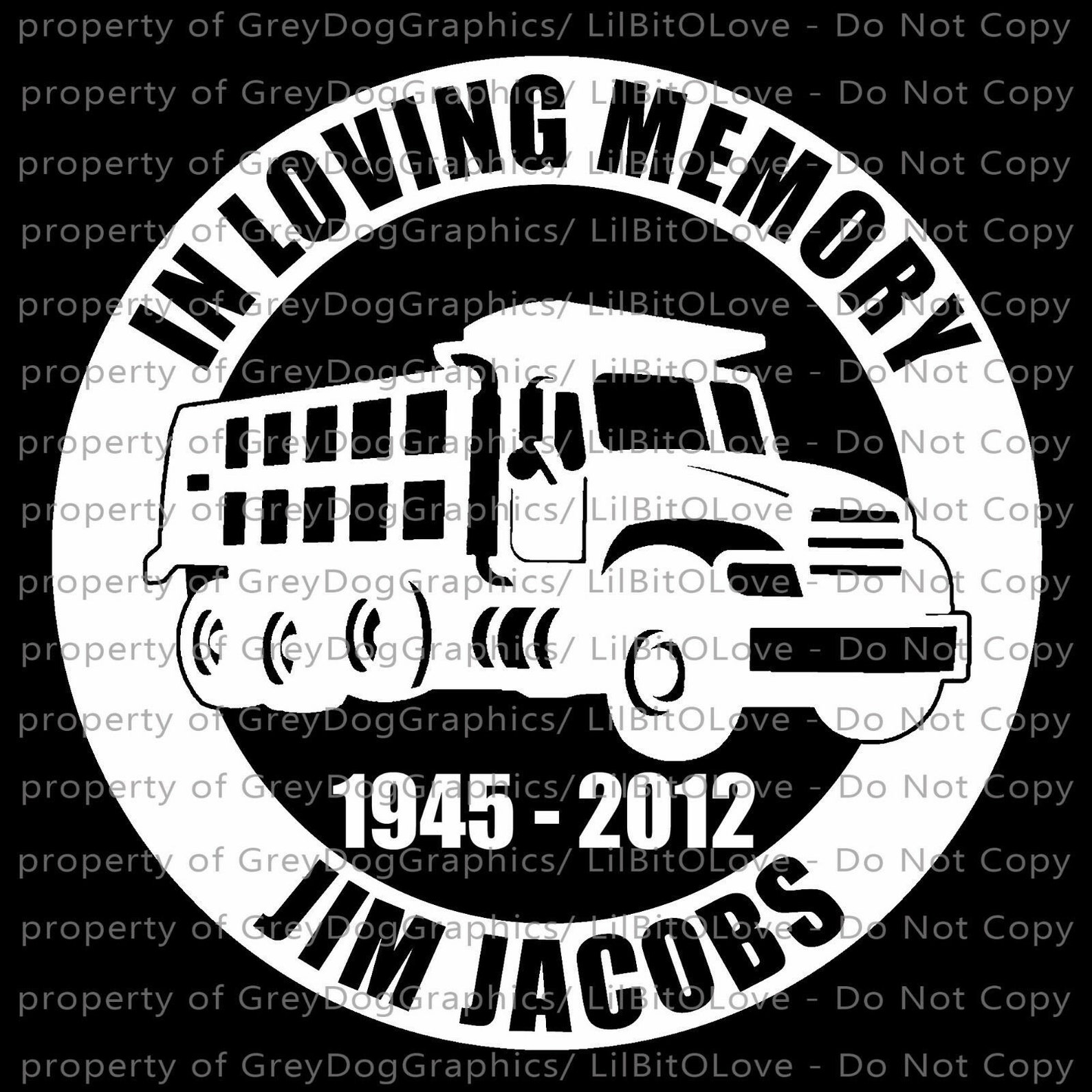 In Memory Dump Truck Vinyl Decal Sticker Personalize With - Etsy