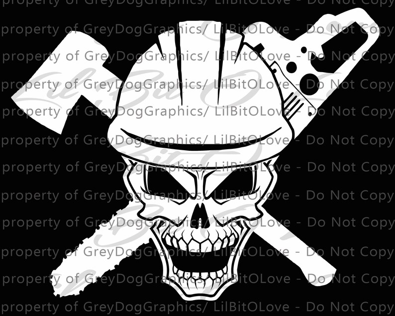 Logging Logger Skull Vinyl Decal Sticker Woodman Timber Trees - Etsy