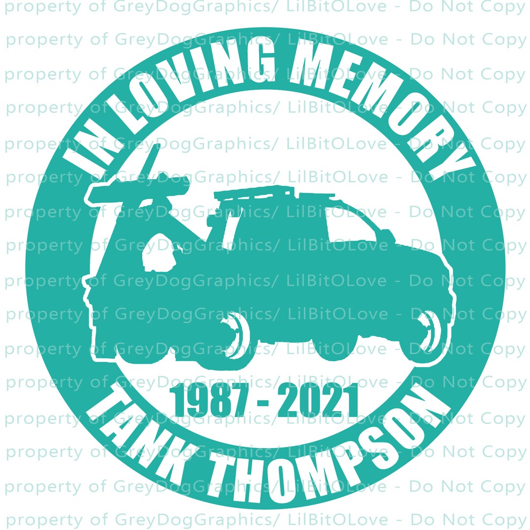 In Memory Repo Truck Vinyl Decal Repossession Sticker Tow Truck - Etsy