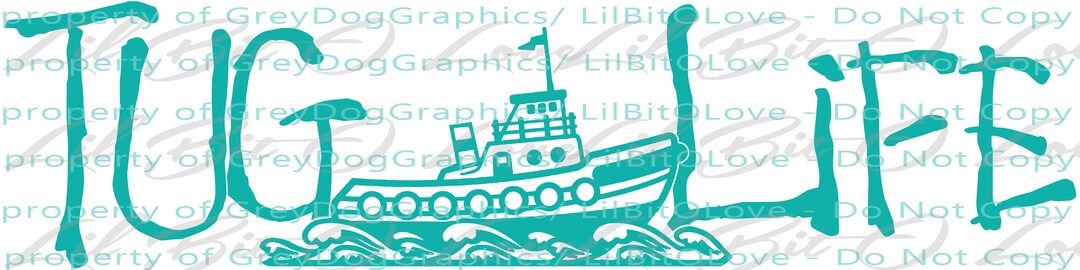 Tug Life Vinyl Decal Tugboat Sticker Tug Boat Captain Crew River - Etsy