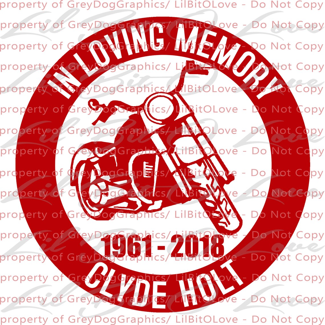 In Memory Biker Vinyl Decal Sticker Personalize With Name | Etsy