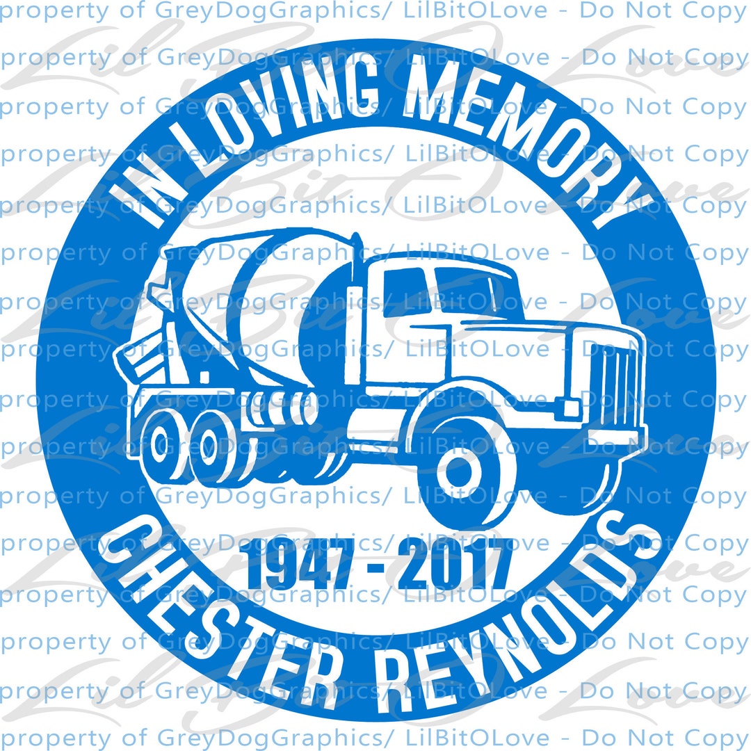 In Memory Cement Mason Vinyl Decal Sticker - Personalize With Name and ...