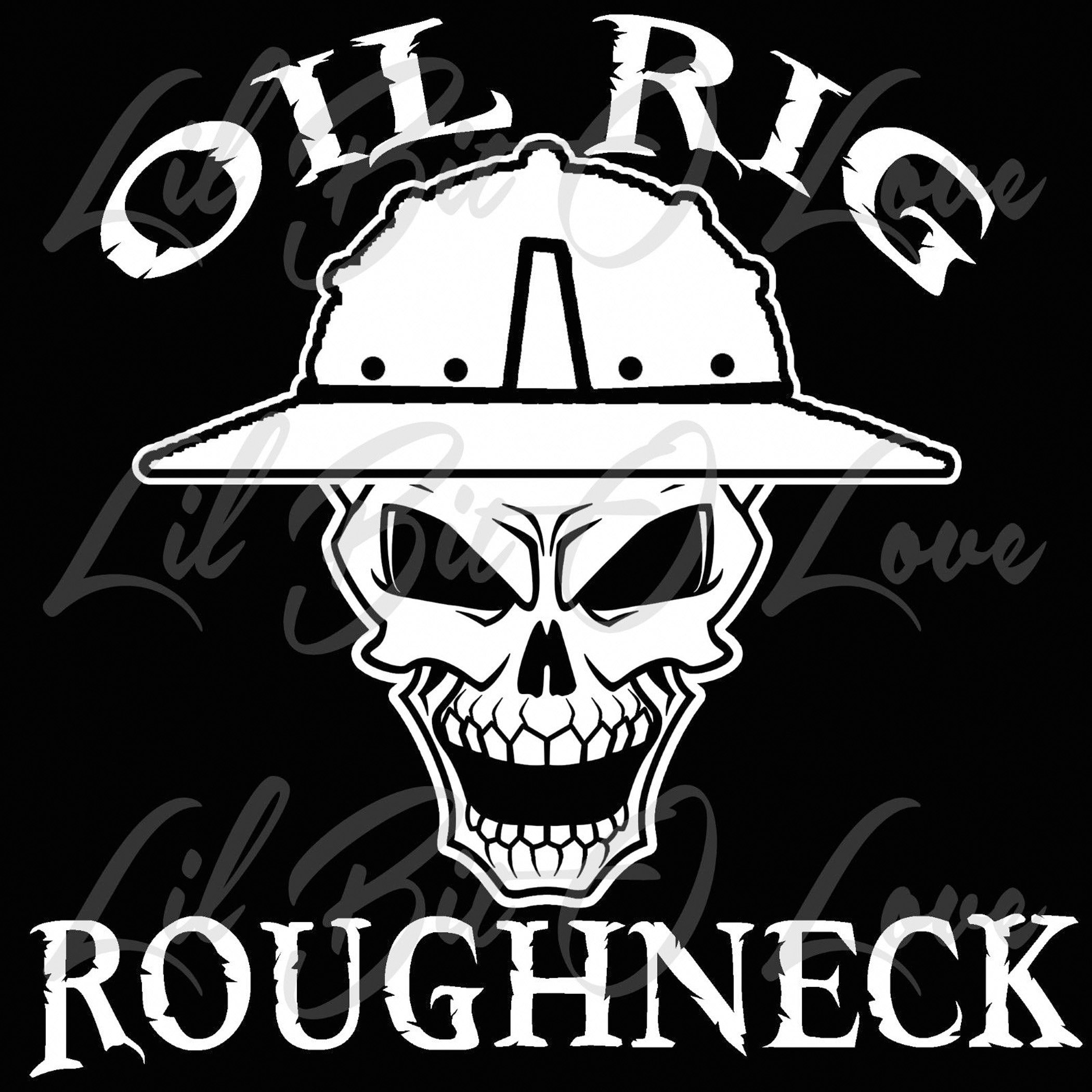 Oil Rig Roughneck Skull Vinyl Decal Petroleum Oilfield Platform ...