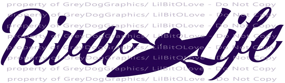 River Life Kayak Vinyl Decal Script Kayaking Yak - Etsy