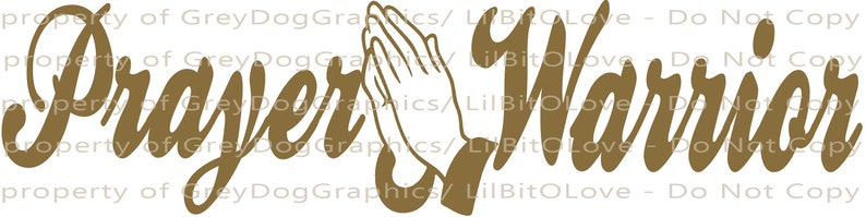 Prayer Warrior Vinyl Decal Sticker With Praying Hands | Etsy