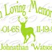 In Loving Memory Buck Deer Stag Vinyl Decal Name Dates Custom ...