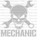 Mechanic Cross Wrenches and Skull Vinyl Decal Sticker Grease Monkey ...