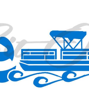 Pontoon Lake Life Vinyl Decal Fishing Sticker Fisherman Fish Boat ...