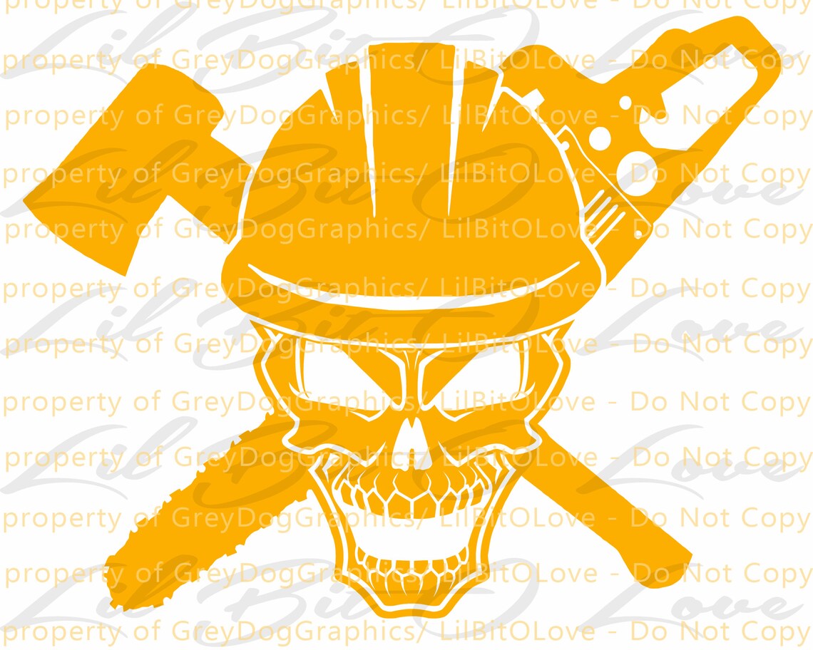 Logging Logger Skull Vinyl Decal Sticker Woodman Timber Trees - Etsy