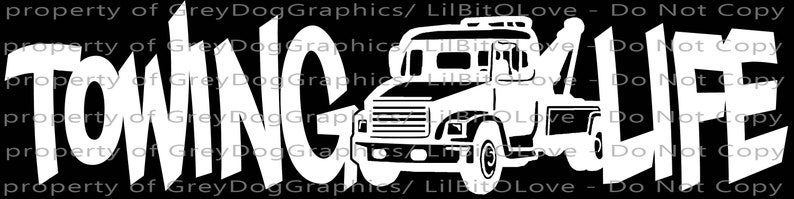 Towing Life Vinyl Decal Sticker Tow Truck Accident Clearing - Etsy