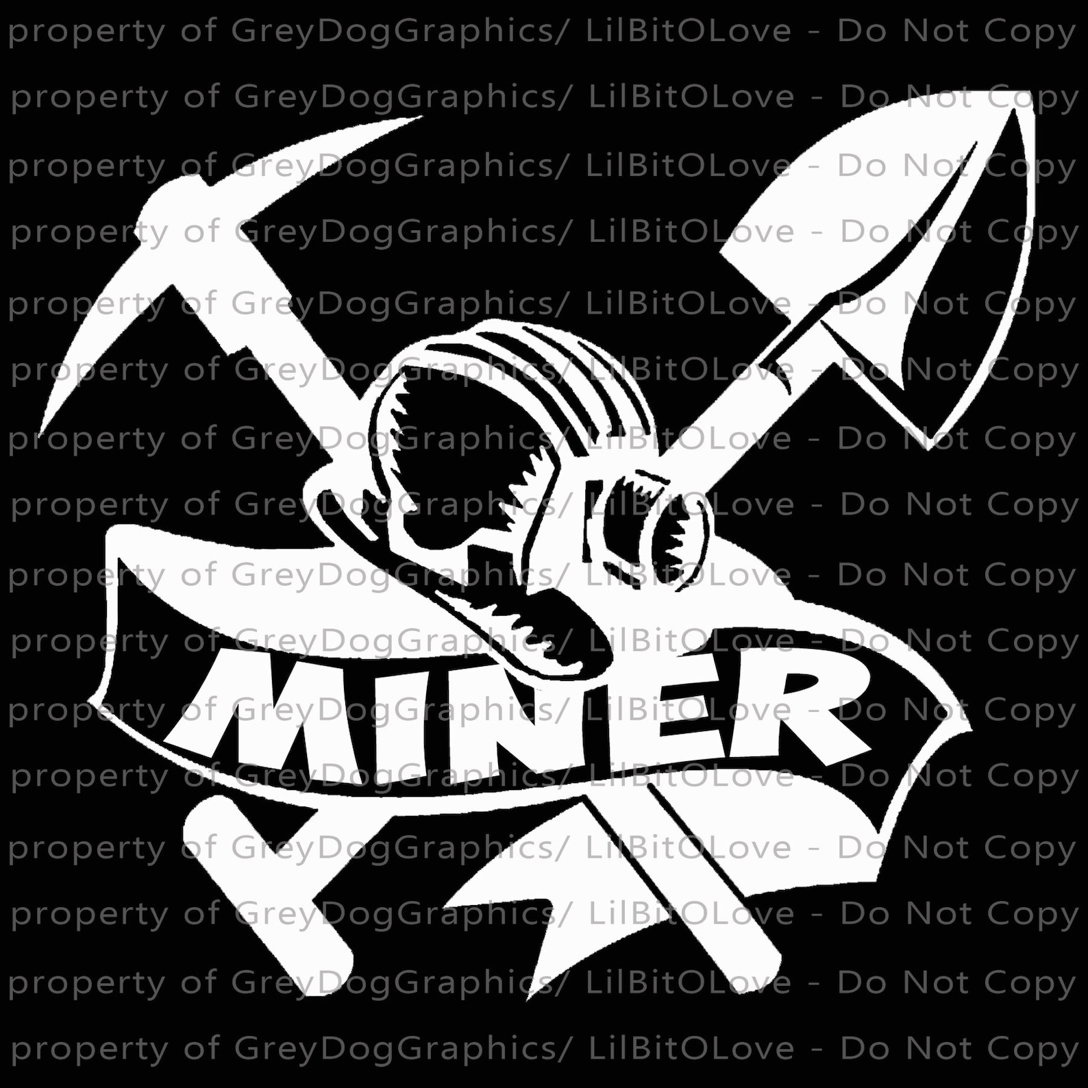 Miner Tools Hardhat Light Shovel & Pickaxe Vinyl Decal Mining Sticker ...